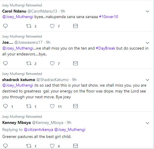 Joey Muthengi Gives Emotional Tribute as She Leaves Citizen TV ...