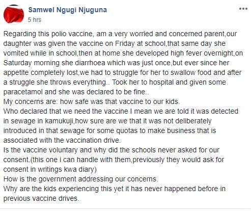 Polio Vaccine Causes Severe Side Effects in Children - Kenyans.co.ke