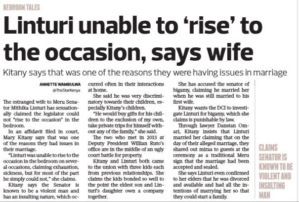 Mike Sonko Slams The Star Over Sex Story Ke