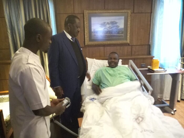 Raila Visits Makadara MP George Aladwa in Hospital - Kenyans.co.ke