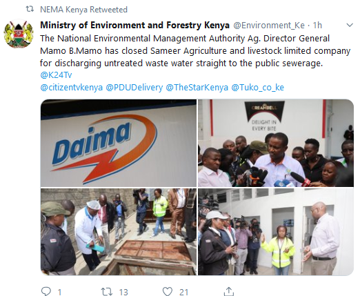 NEMA Closes Daima Yoghurt Factory - Kenyans.co.ke