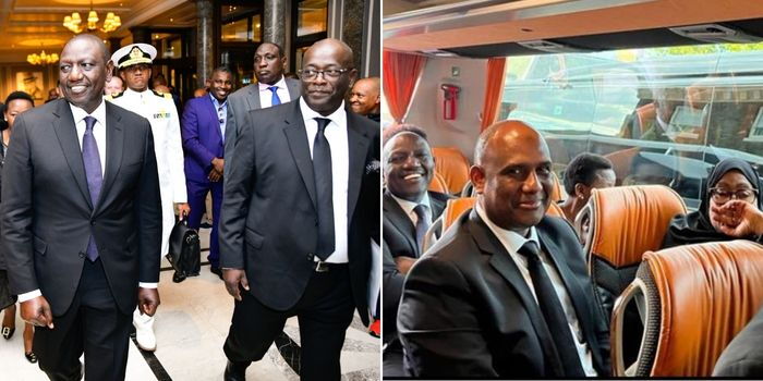 Ruto Rides in a Bus to Queen Elizabeth Funeral in London - Kenyans.co.ke
