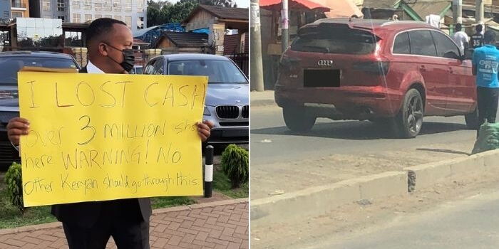 Benji Ndolo Protests After Losing Ksh 3M Luxury Car in Nairobi CBD ...