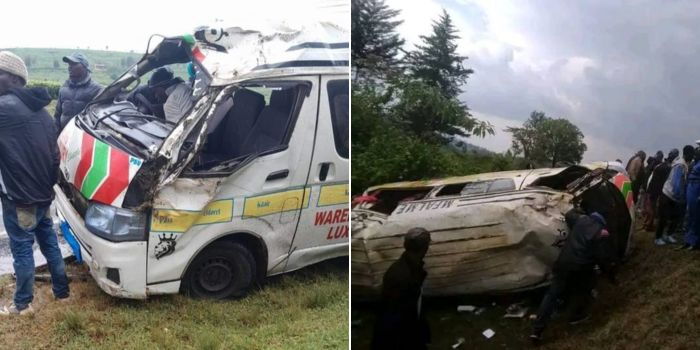 Passengers Rushed To Hospital After Matatu Rolls Down Nandi Hills