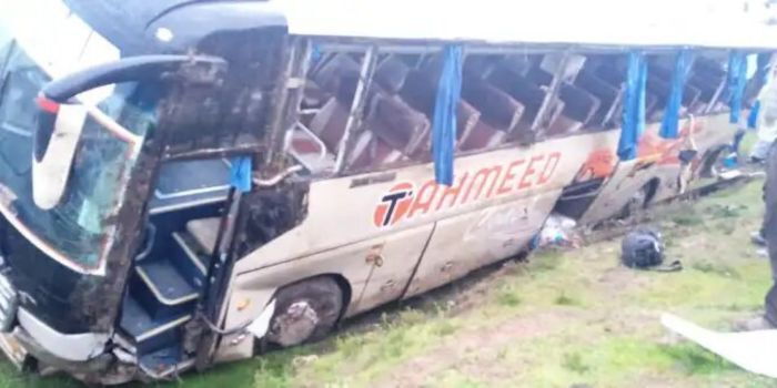 Several Feared Dead As Tahmeed Bus Overturns on Highway - Kenyans.co.ke Several Feared Dead As Tahmeed Bus Overturns on Highway - Kenyans.co.ke