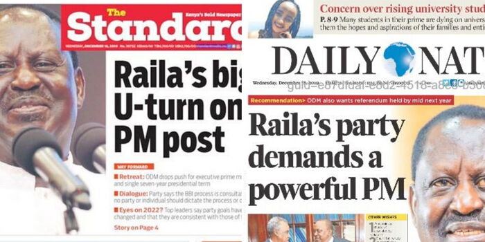 Daily Nation & The Standard Clash on Newspaper Headlines - Kenyans.co.ke